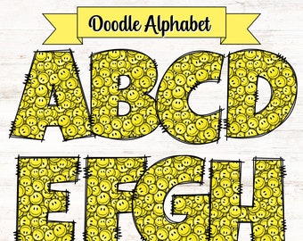 Smiley Face Alphabet Png - Etsy