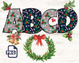 Png Christmas Alphabet - Etsy