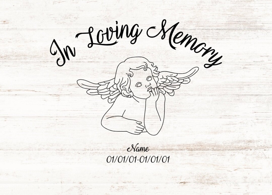 Ángel SVG. Ángel memorial svg. Memorial svg. En memoria de. En - Etsy ...