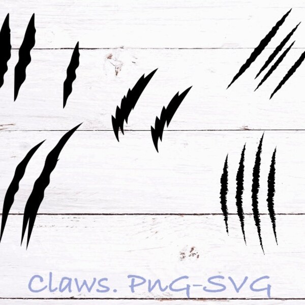 Claw Mark Svg File - Etsy