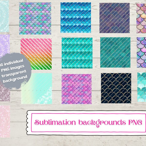 Mermaid Sublimation Background - Etsy