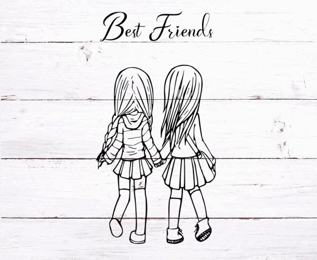 Best Friends SVG. Friends SVG. Little Girls SVG. Friend Svg - Etsy