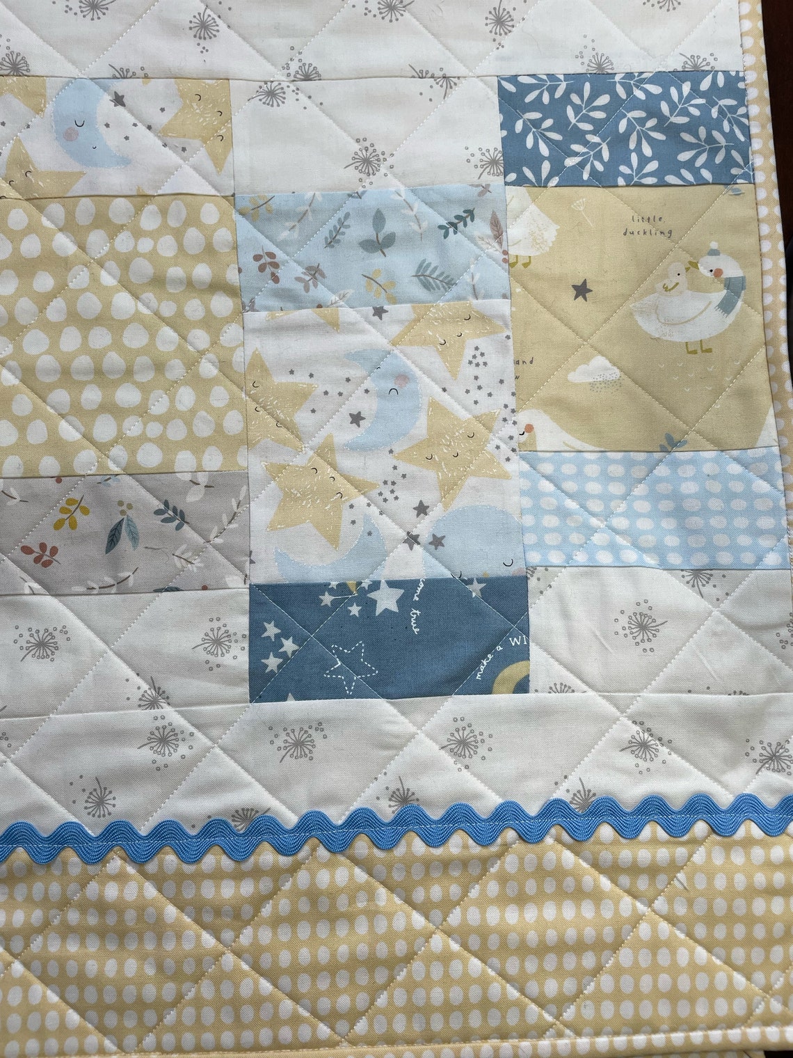 Gender Neutral Baby Quilt, Handmade Baby Quilt, Duckling Baby Quilt ...