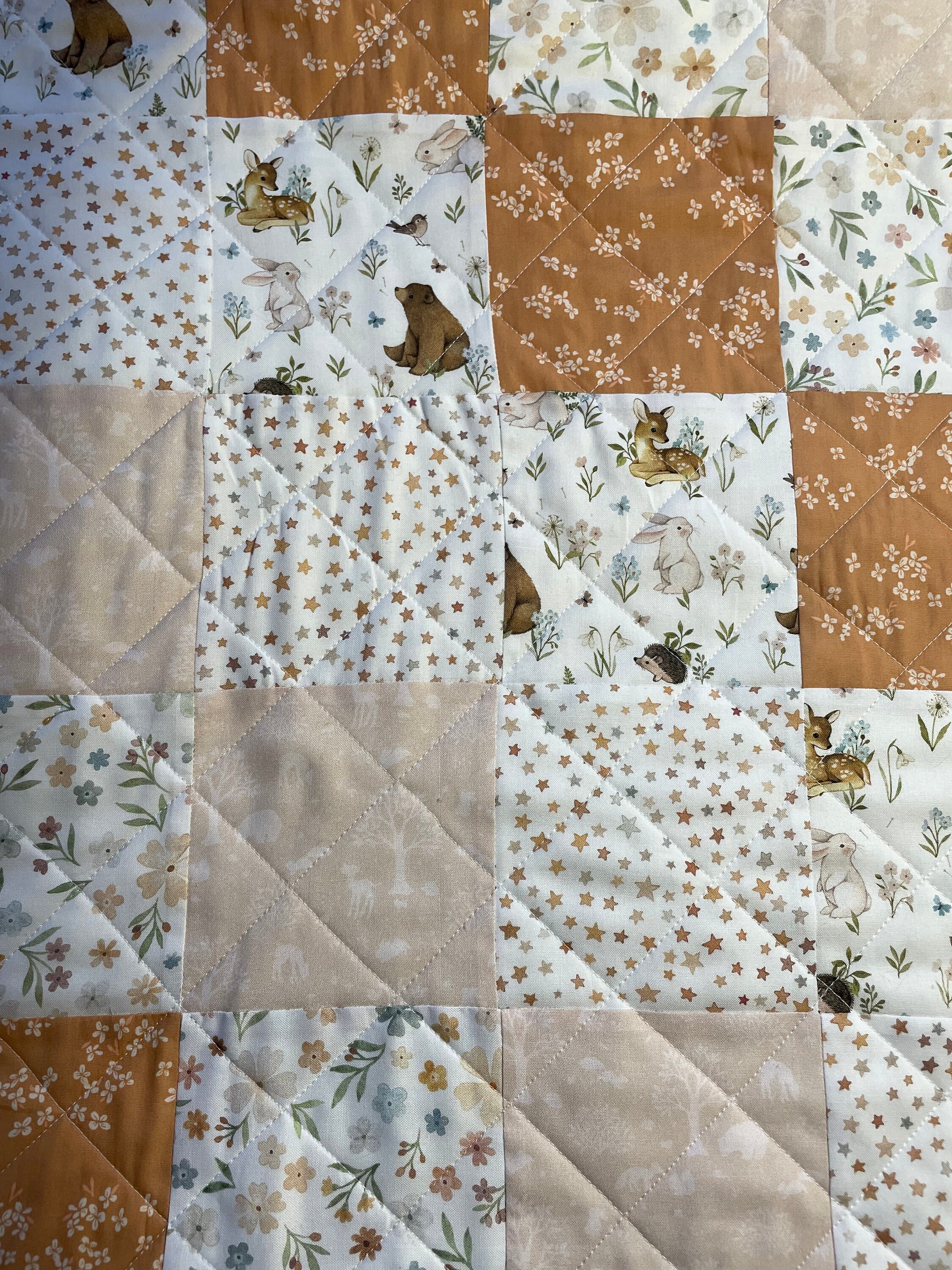 Gender Neutral Quilt Woodland Quilt Keepsake Quilt Handmade - Etsy