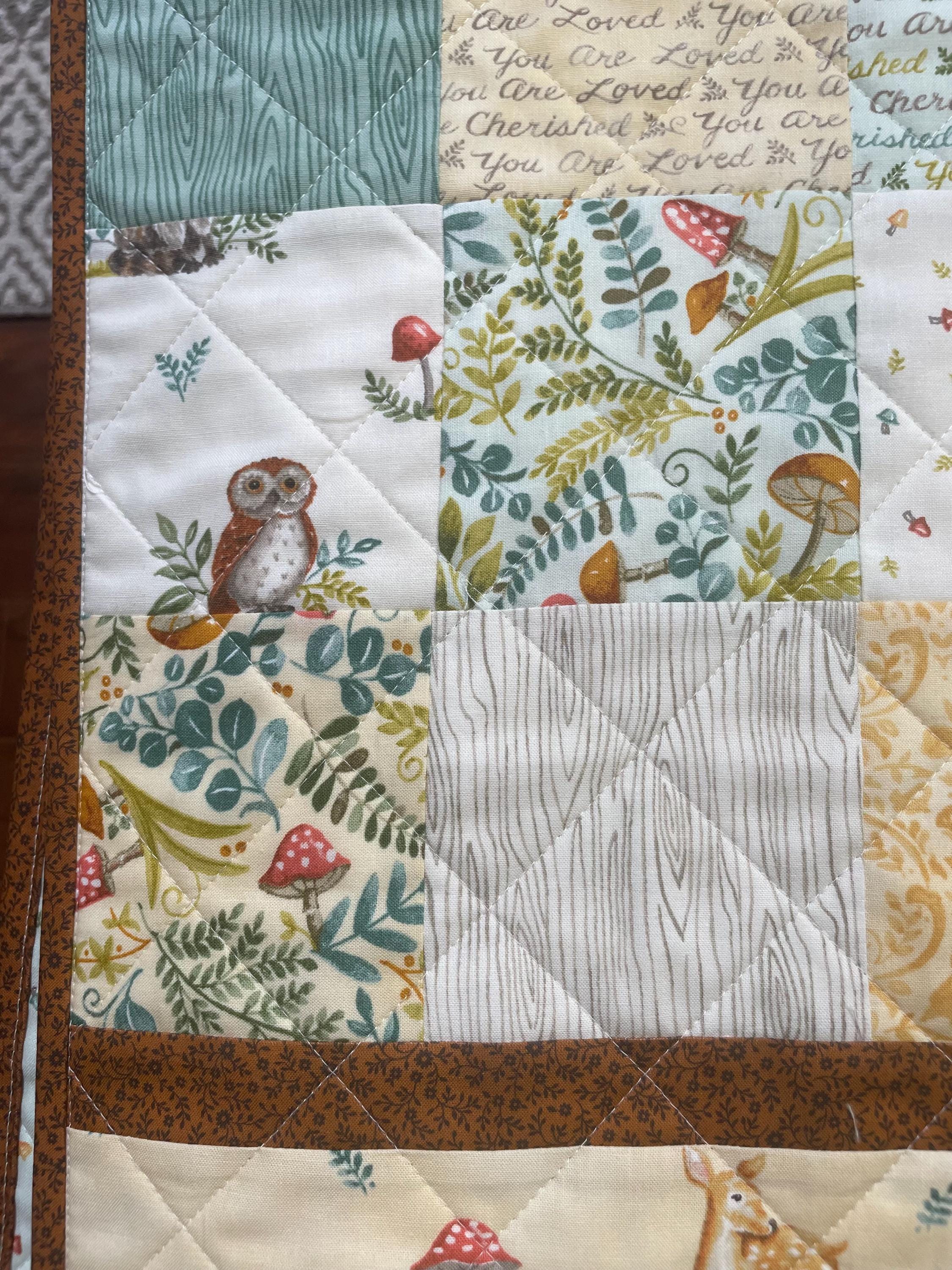 Gender Neutral Baby Quilt, Handmade Baby Quilt, Woodland Baby Quilt ...