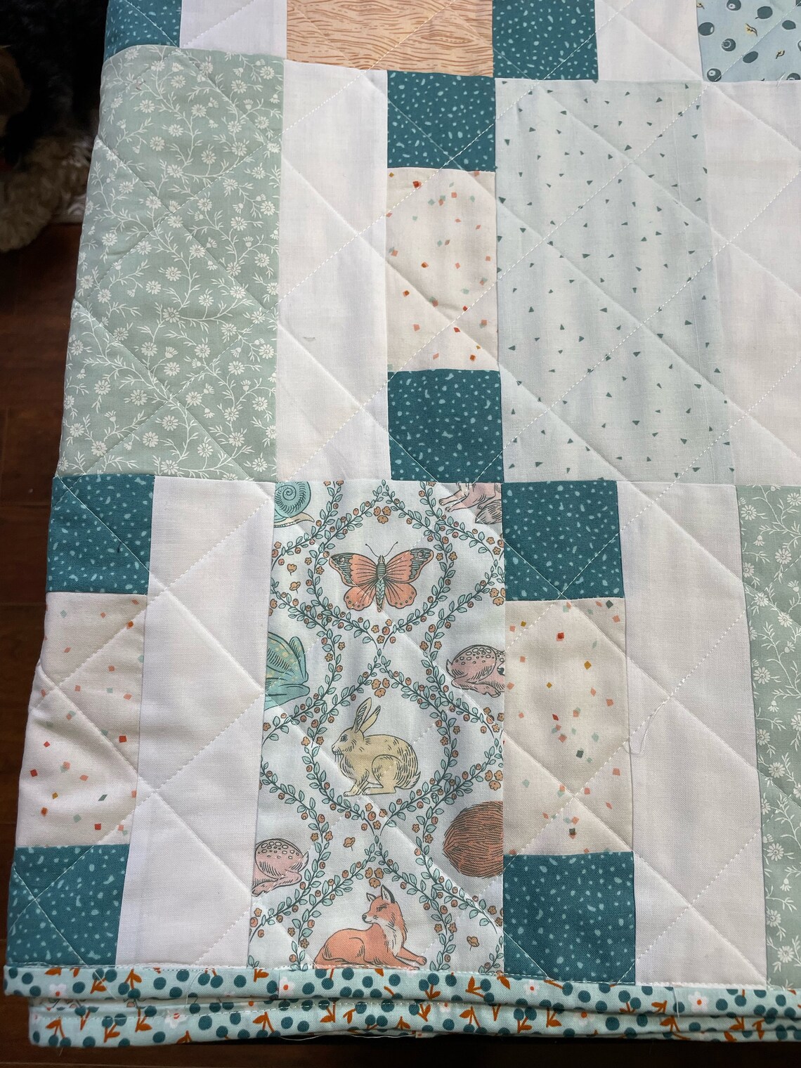 Handmade Baby Quilt, Fauna Baby Quilt, Animal Baby Quilt, Gender ...