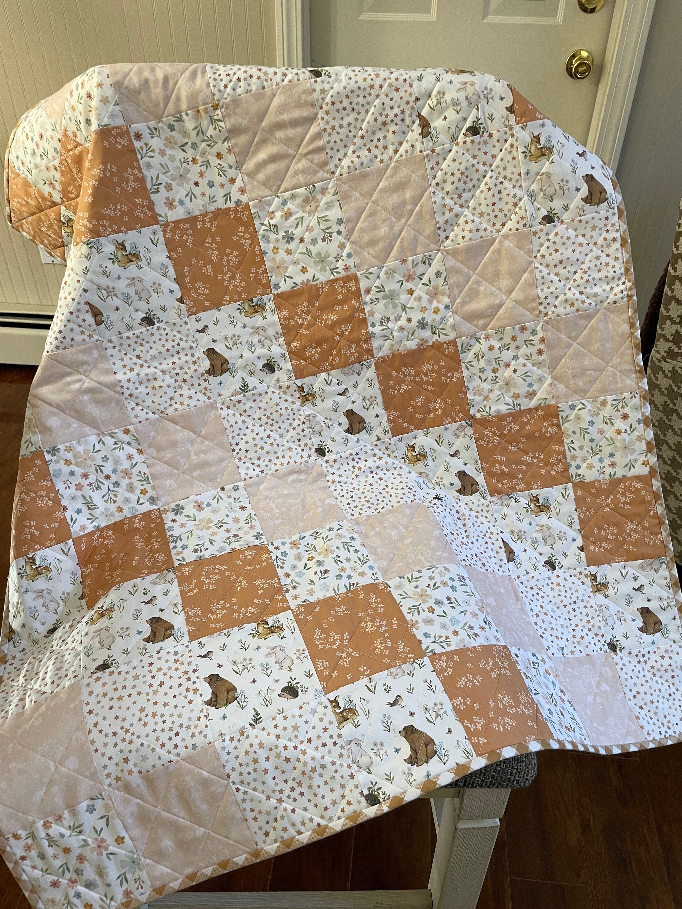 Gender Neutral Quilt Woodland Quilt Keepsake Quilt Handmade - Etsy