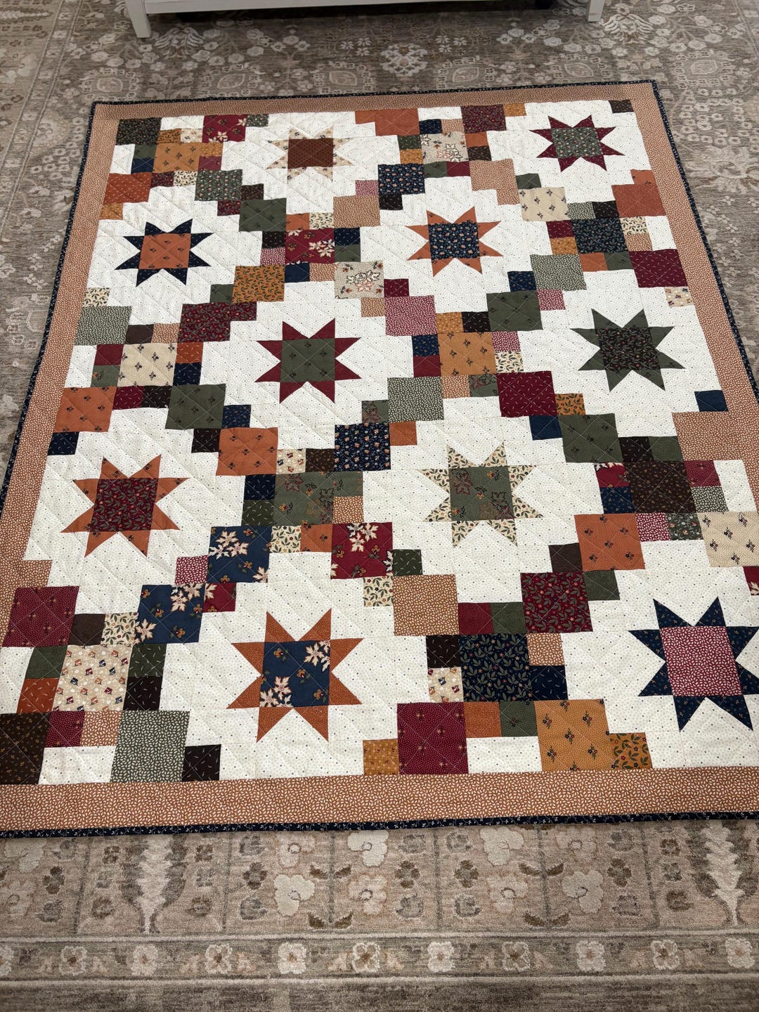 Lap Quilt, Handmade Lap Quilt, Stars Lap Quilt, Home Decor ...