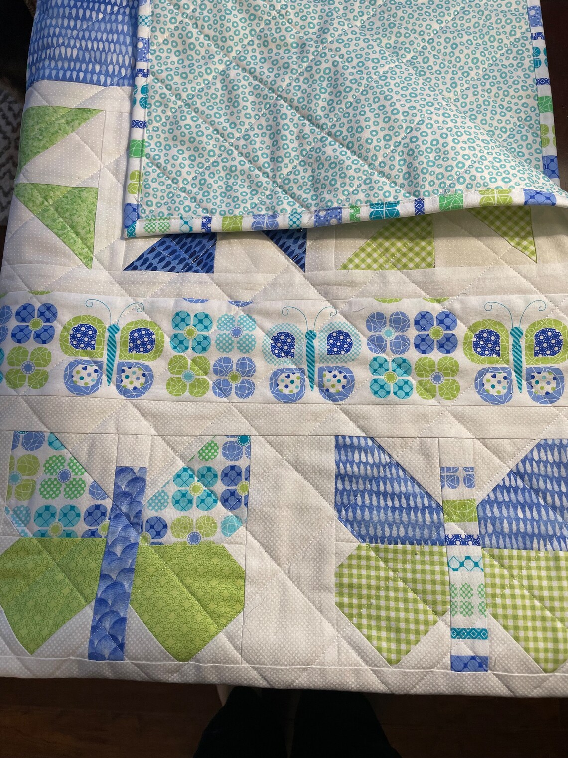 Baby Girl Quilt, Handmade Baby Quilt, Toddler Quilt, Modern Baby Quilt ...