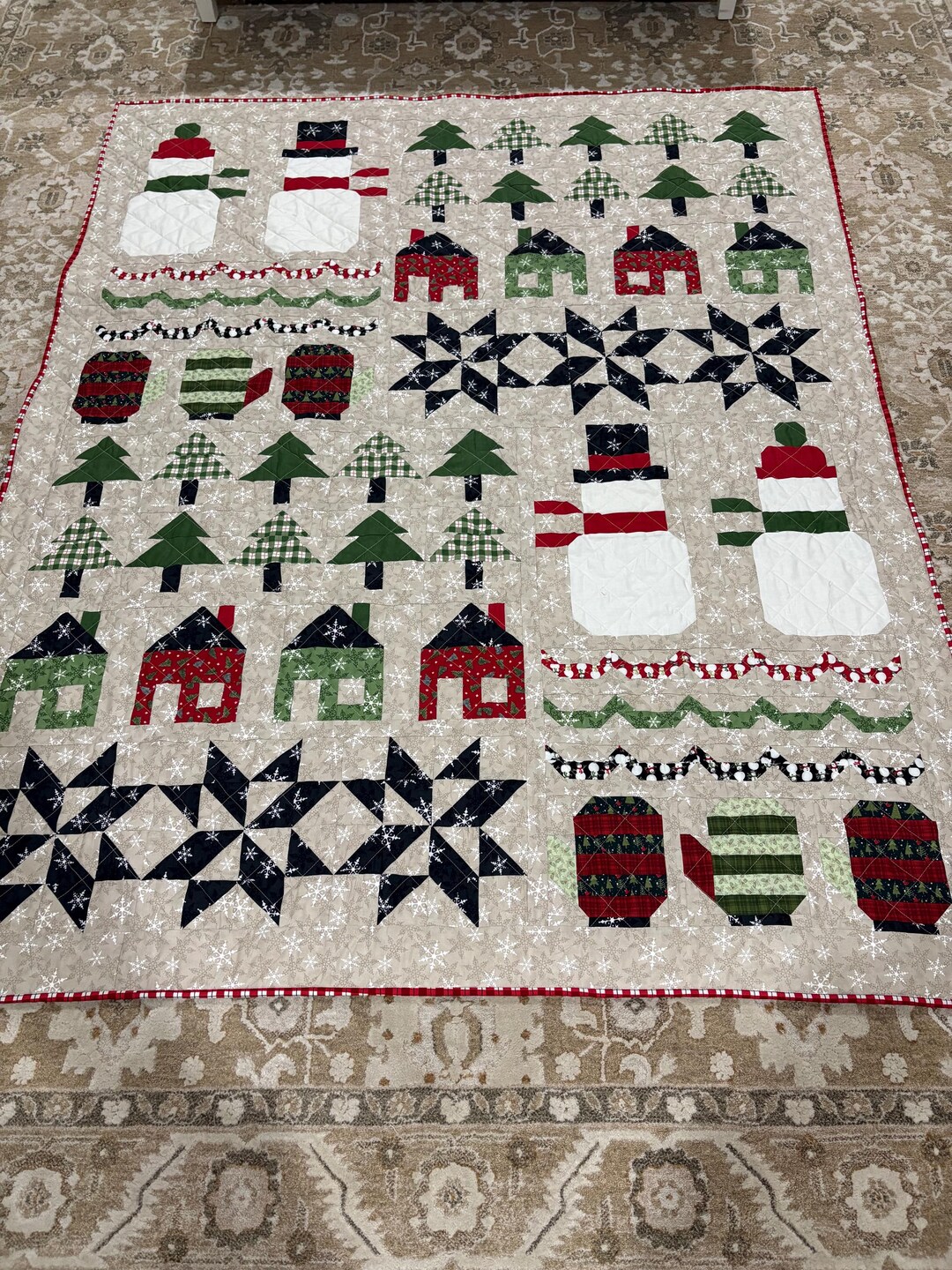 Handmade Winter Scene Quilt - Etsy