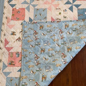 Peter Rabbit Quilt, Gender Neutral Baby Quilt, Baby Quilt, Handmade ...