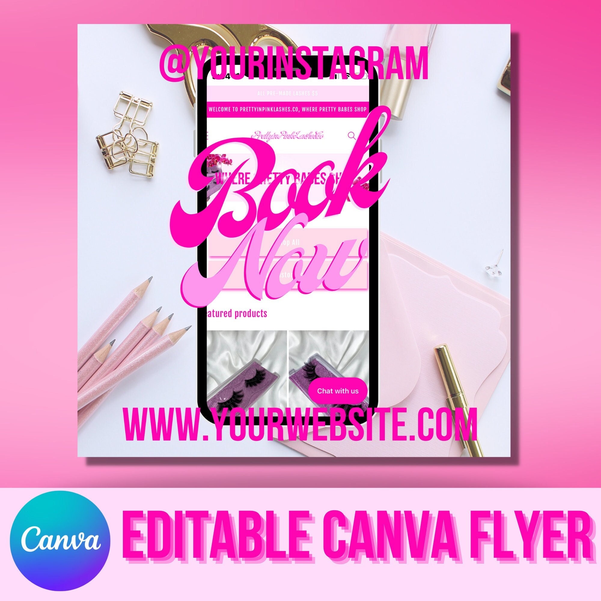 Editable Book Now Flyer DIY Client Review Template Boutiques - Etsy