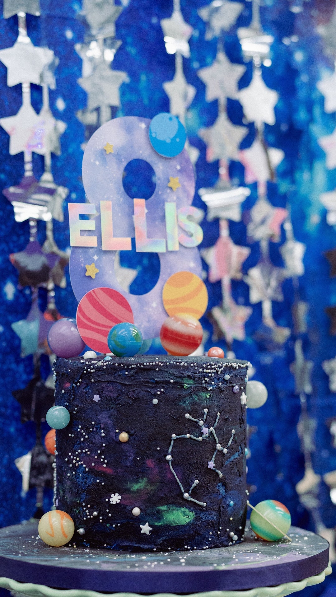 Personalised Galaxy Cake Topper - Etsy