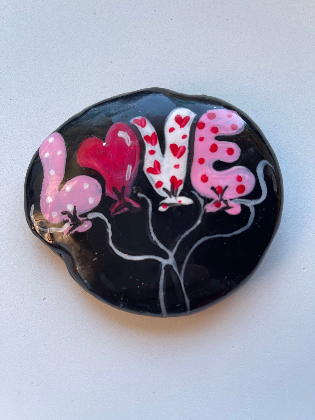 Love Balloons Painted Rock. Valentine’s Rock. - Etsy