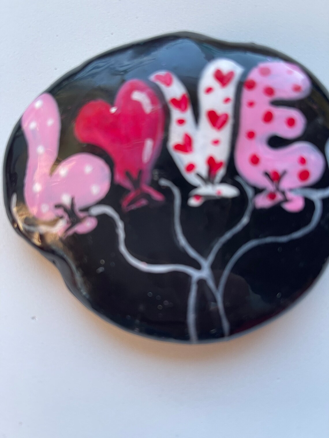 Love Balloons Painted Rock. Valentine’s Rock. - Etsy