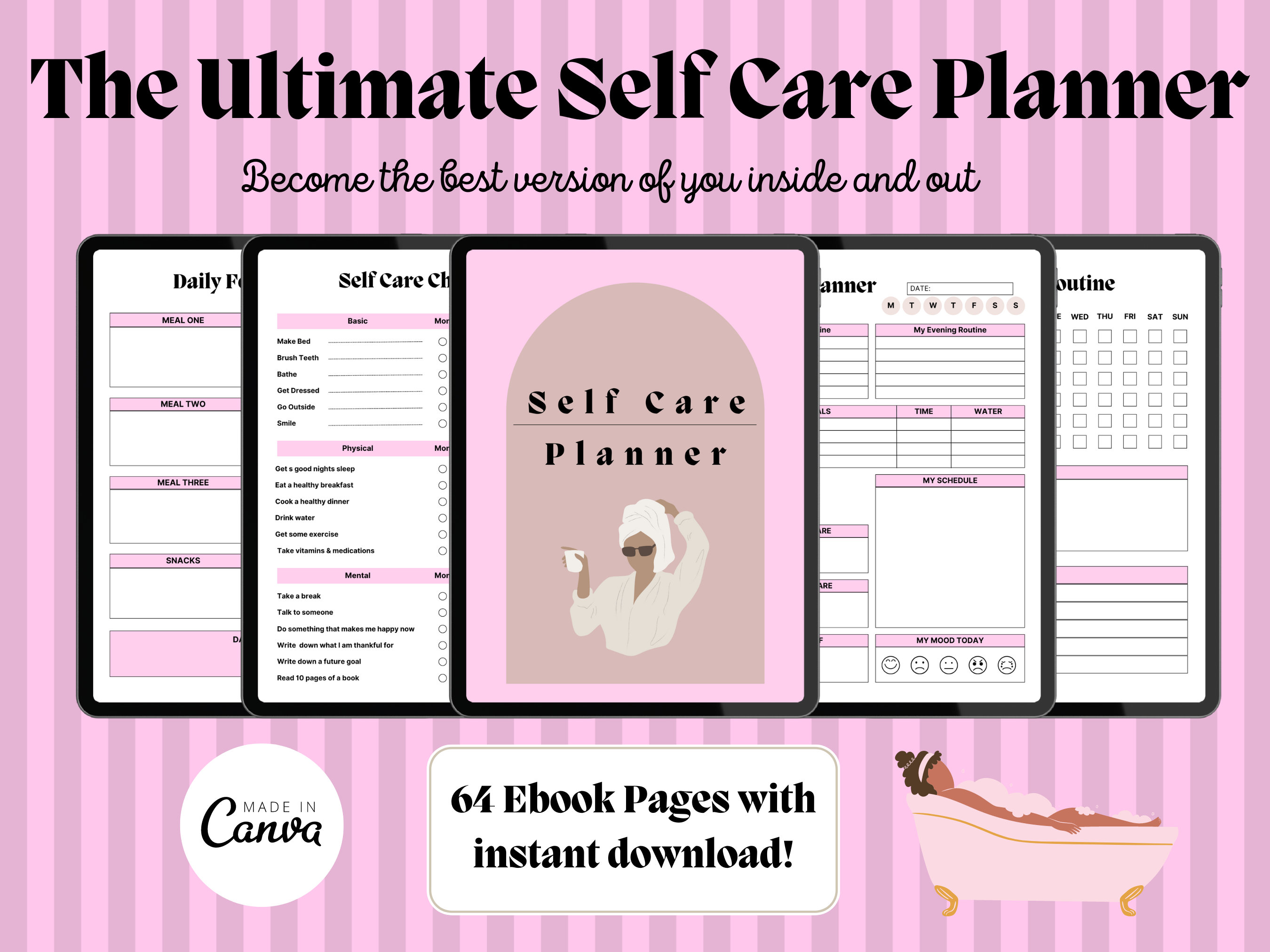 Self Care Planner - Etsy