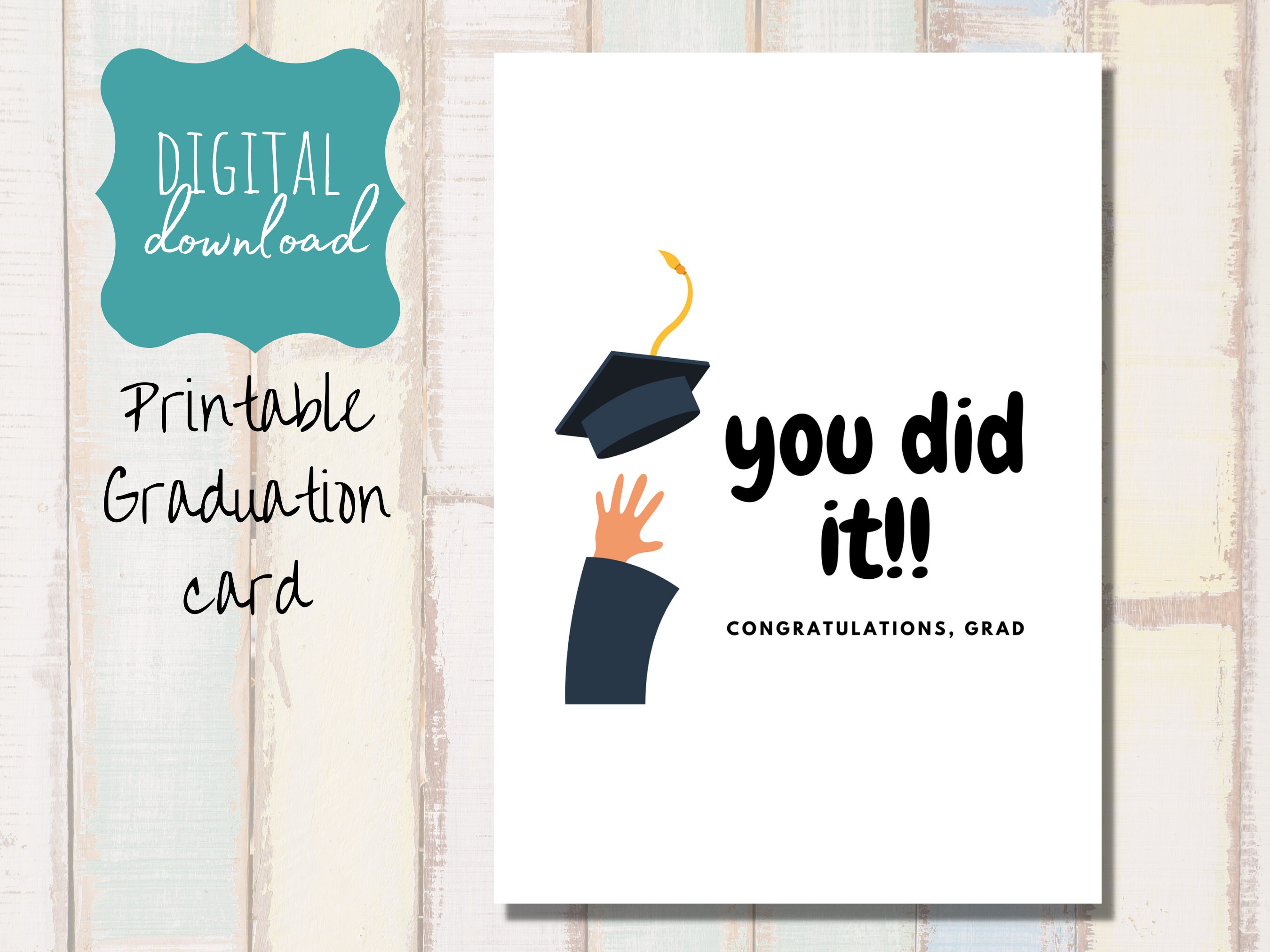 PRINTABLE Graduation Card, Graduate, Grad, College, High School, You ...