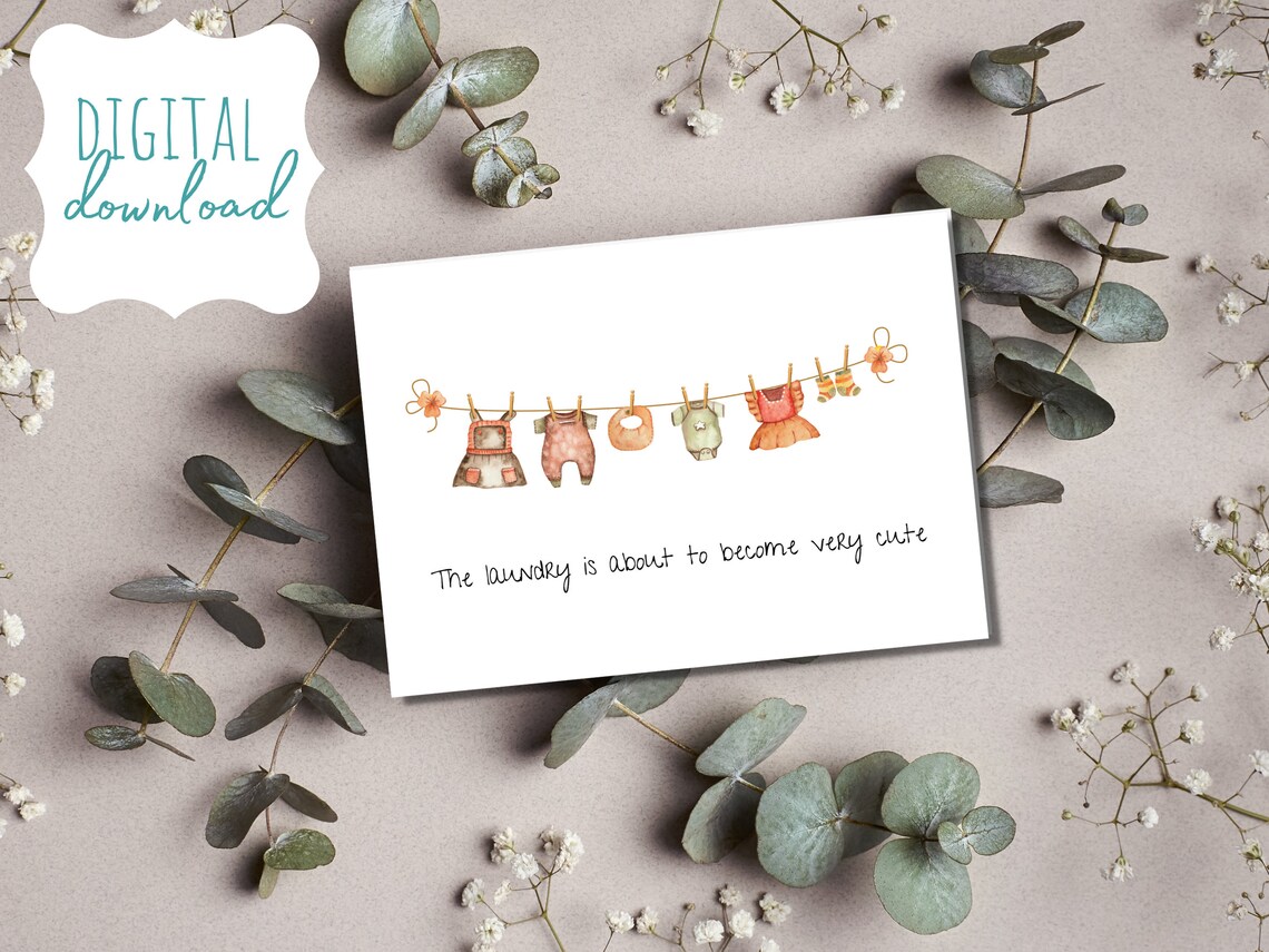 PRINTABLE Baby Card, New Baby Card, New Parents, Welcome Baby, Cute ...