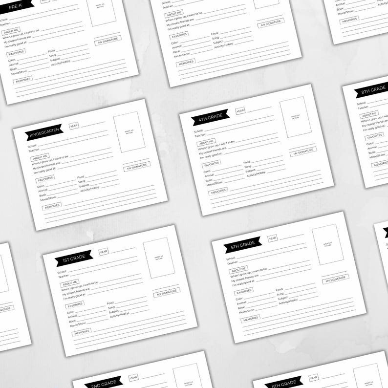 School Years Memory Box | Customizable Name Labels + File Tabs ...