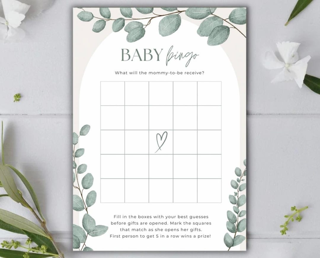 Baby Bingo | Jungle Safari Baby Shower Game - Etsy