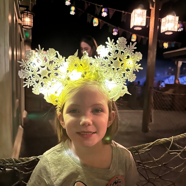 Frozen Snowflake Ears Elsa Ears Light up Ears - Etsy