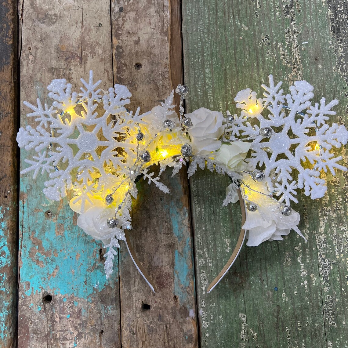 Frozen Snowflake Ears Elsa Ears Light up Ears - Etsy