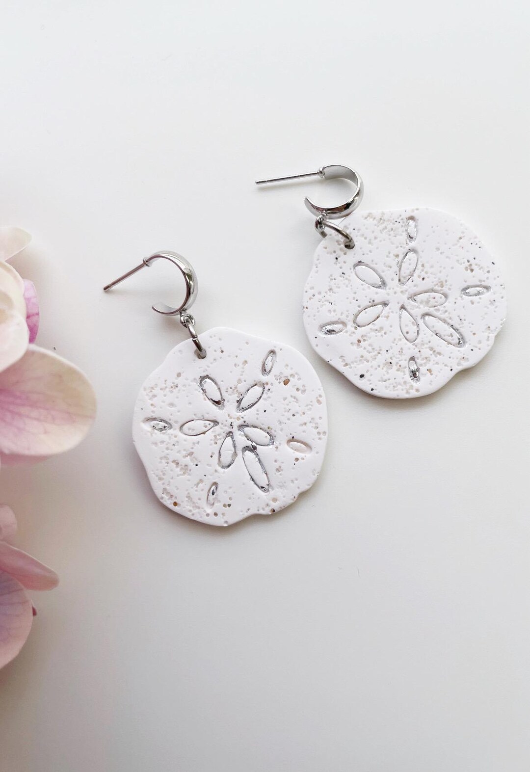 Sand Dollar Earrings, Beach Jewelry for Women, Ocean-inspired Polymer ...