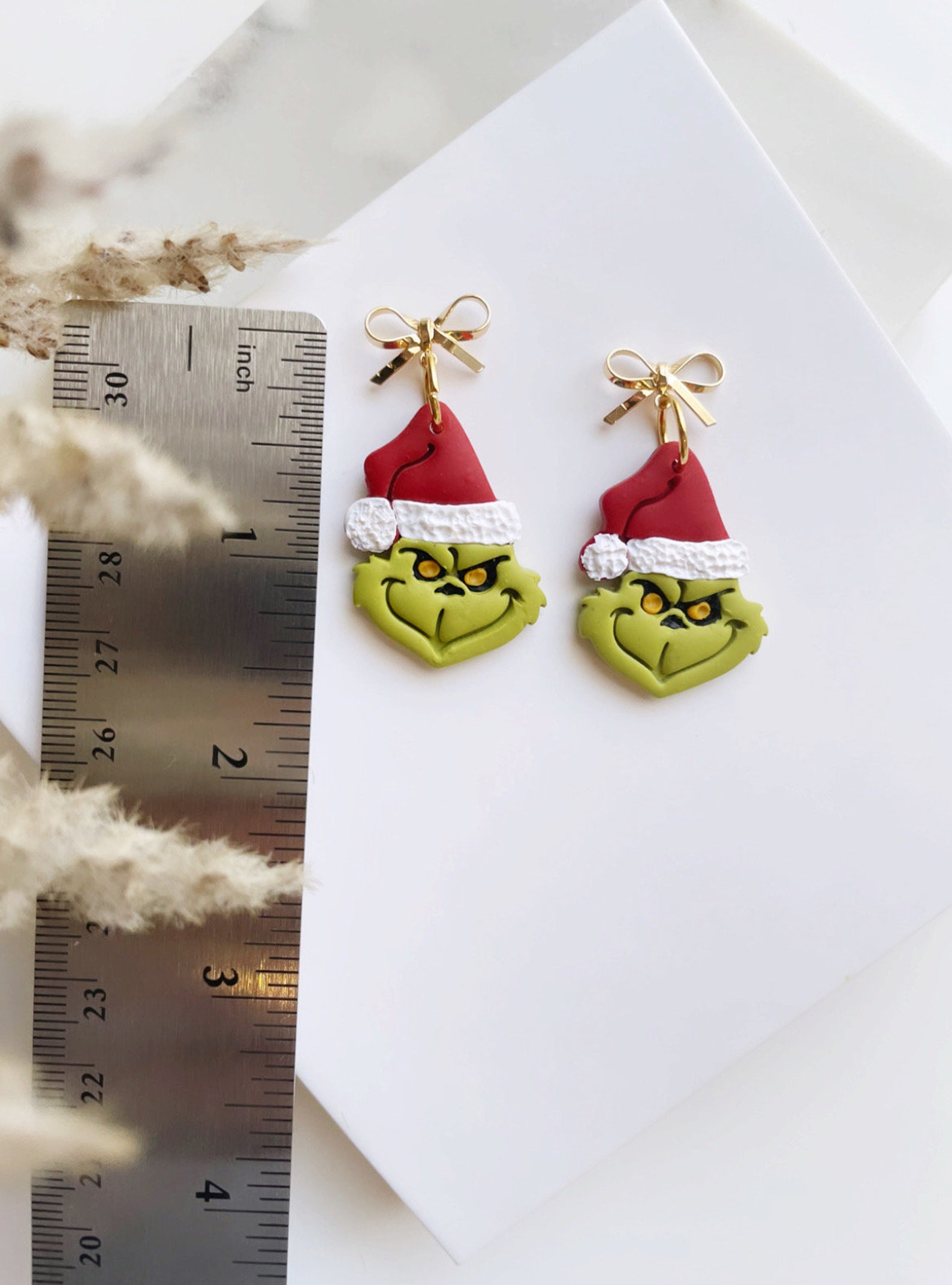 The Grinch Stole Christmas Earrings, Polymer Clay Holiday Earrings ...