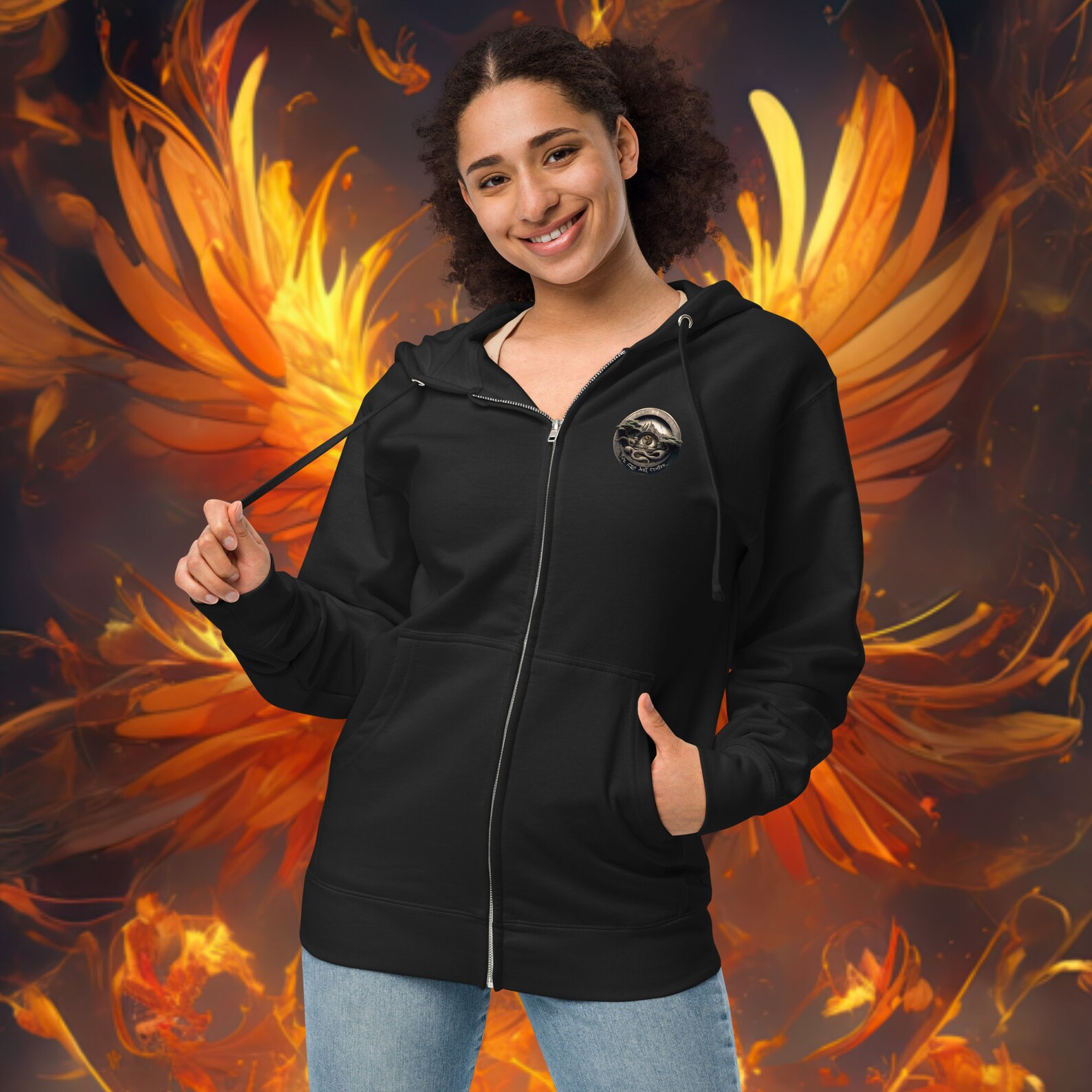 Born From Fire | Phoenix Unisex Fleece Zip up Hoodie - Etsy