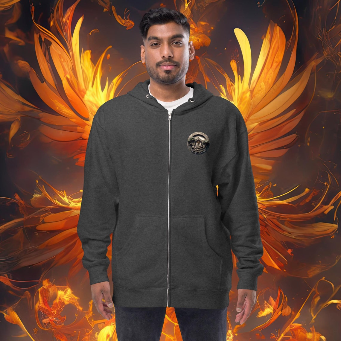 Born From Fire | Phoenix Unisex Fleece Zip up Hoodie - Etsy