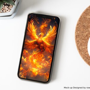 Phoenix Phone Wallpaper | Flaming Phoenix Digital Phone Wallpaper ...