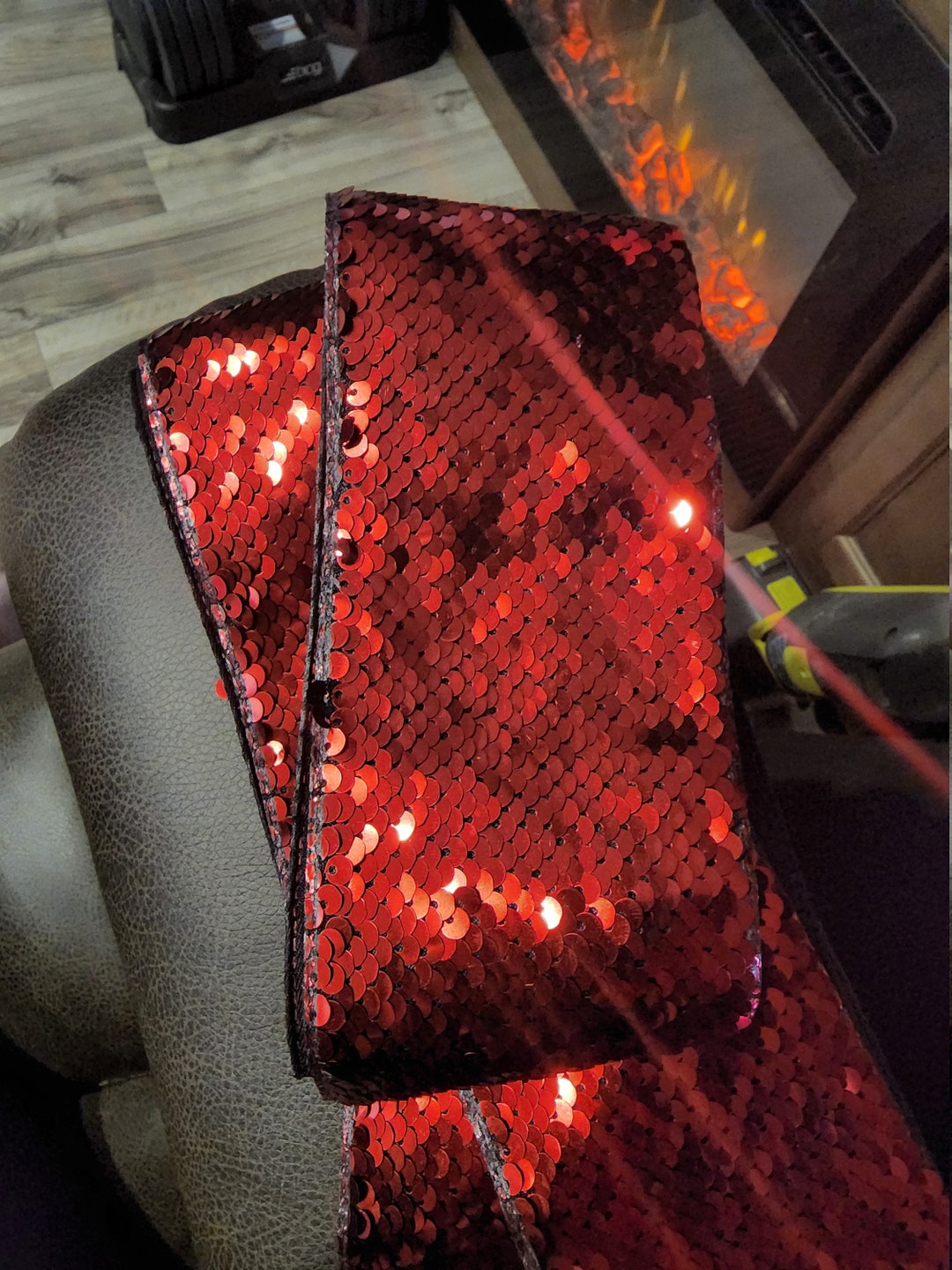 Red Sequence Ribbon - Etsy