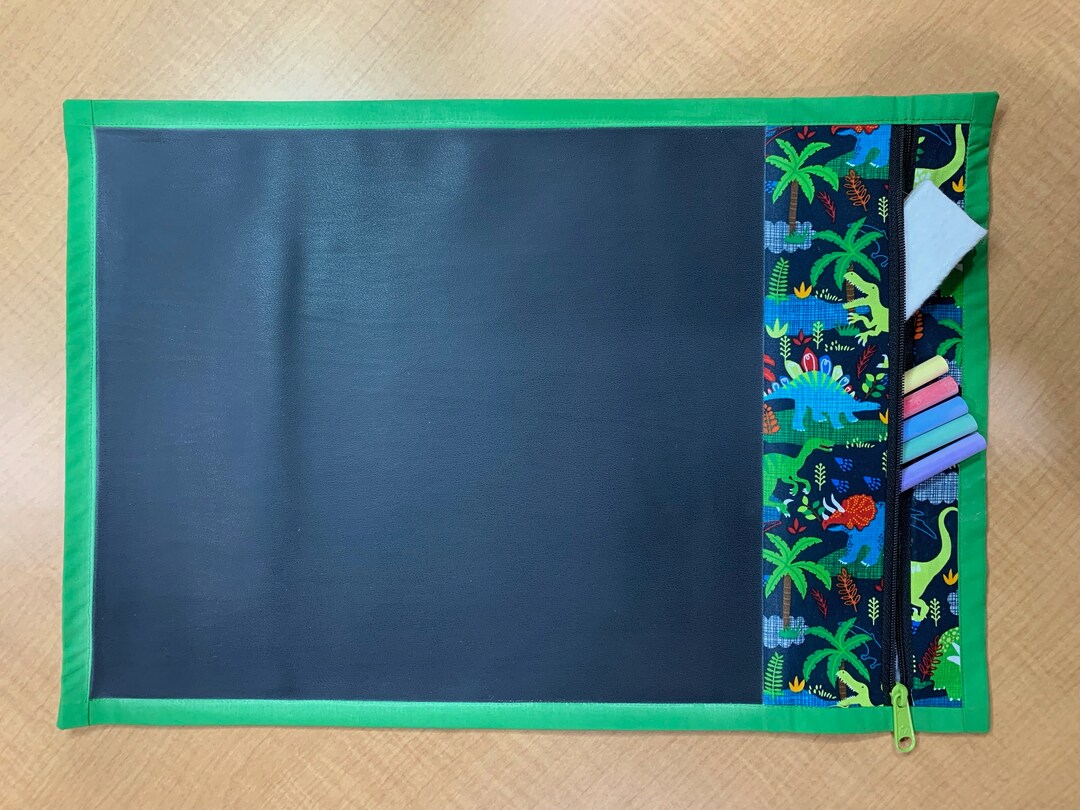 Kids Chalkboard Placemat, Travel Toy, Roll up Chalk Mat - Etsy