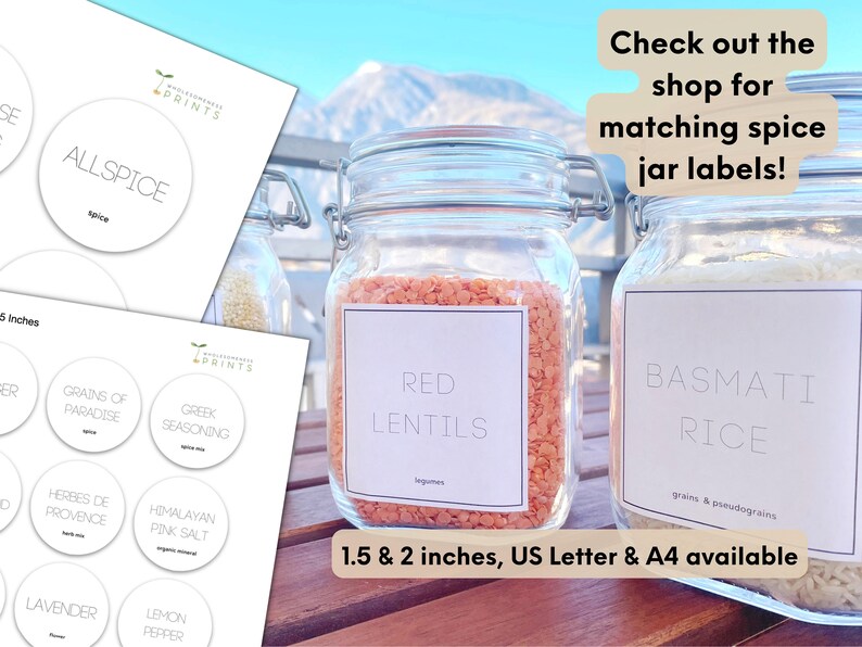 200 Minimalist Pantry Labels/ Minimal Pantry Labels/ - Etsy