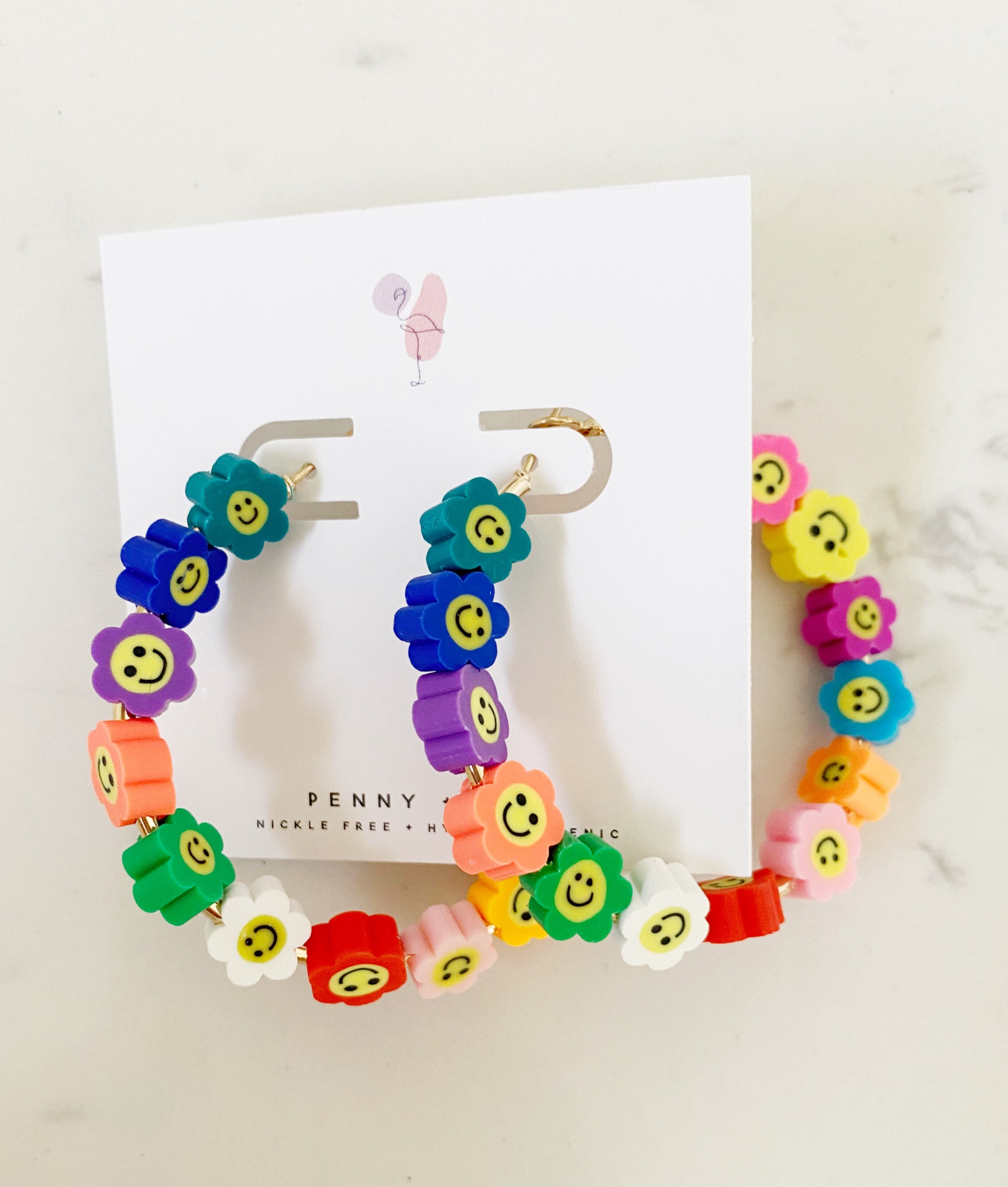 Smiley Hoops/ Hypoallergenic and Nickel Free - Etsy