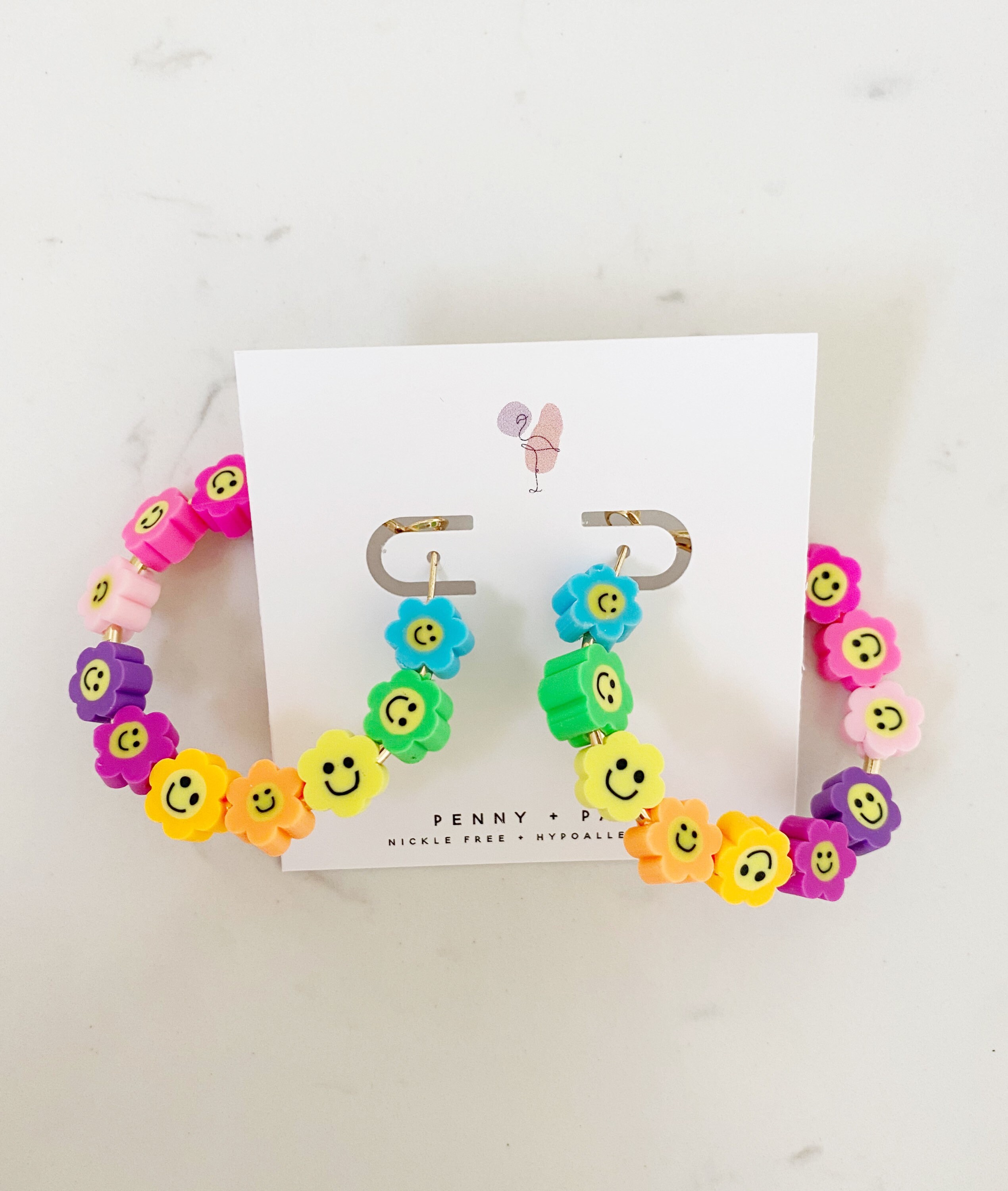 Smiley Hoops/ Hypoallergenic and Nickel Free - Etsy