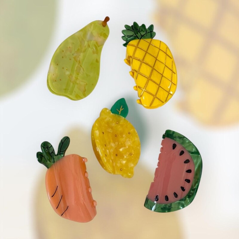 Fruit Hair Clips - Etsy
