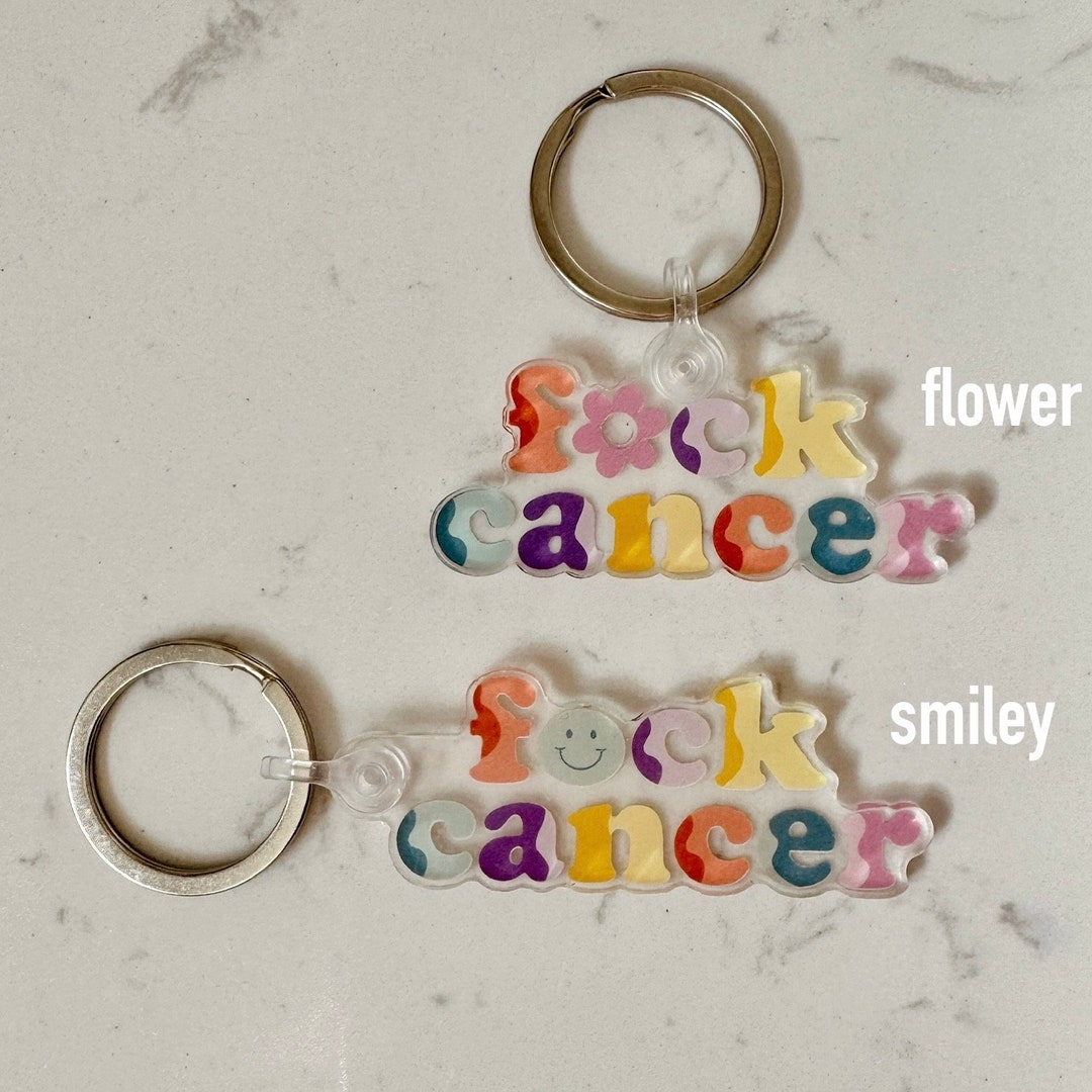 F*ck Cancer Keychain/ Cancer Awareness - Etsy