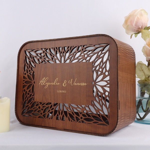 Wedding Card Box With Slot and Lock - Etsy