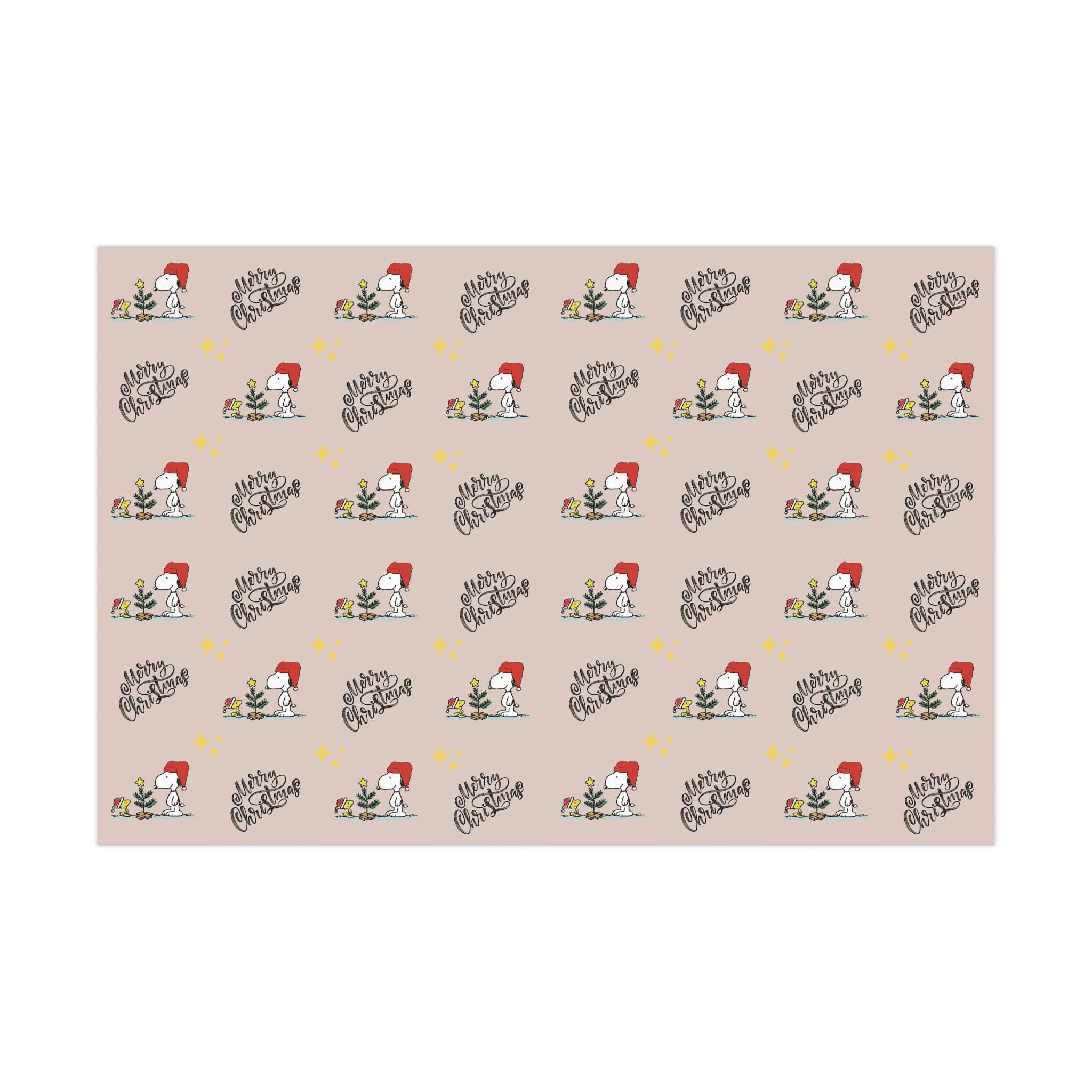 Snoopy Christmas Gift Wrap Papers for Kids, Peanuts Cartoon Holiday ...