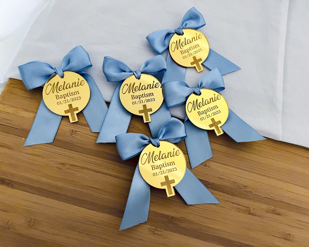 Gold Acrylic Baptism Favor Tags Baptism Mirror Tag Acrylic - Etsy