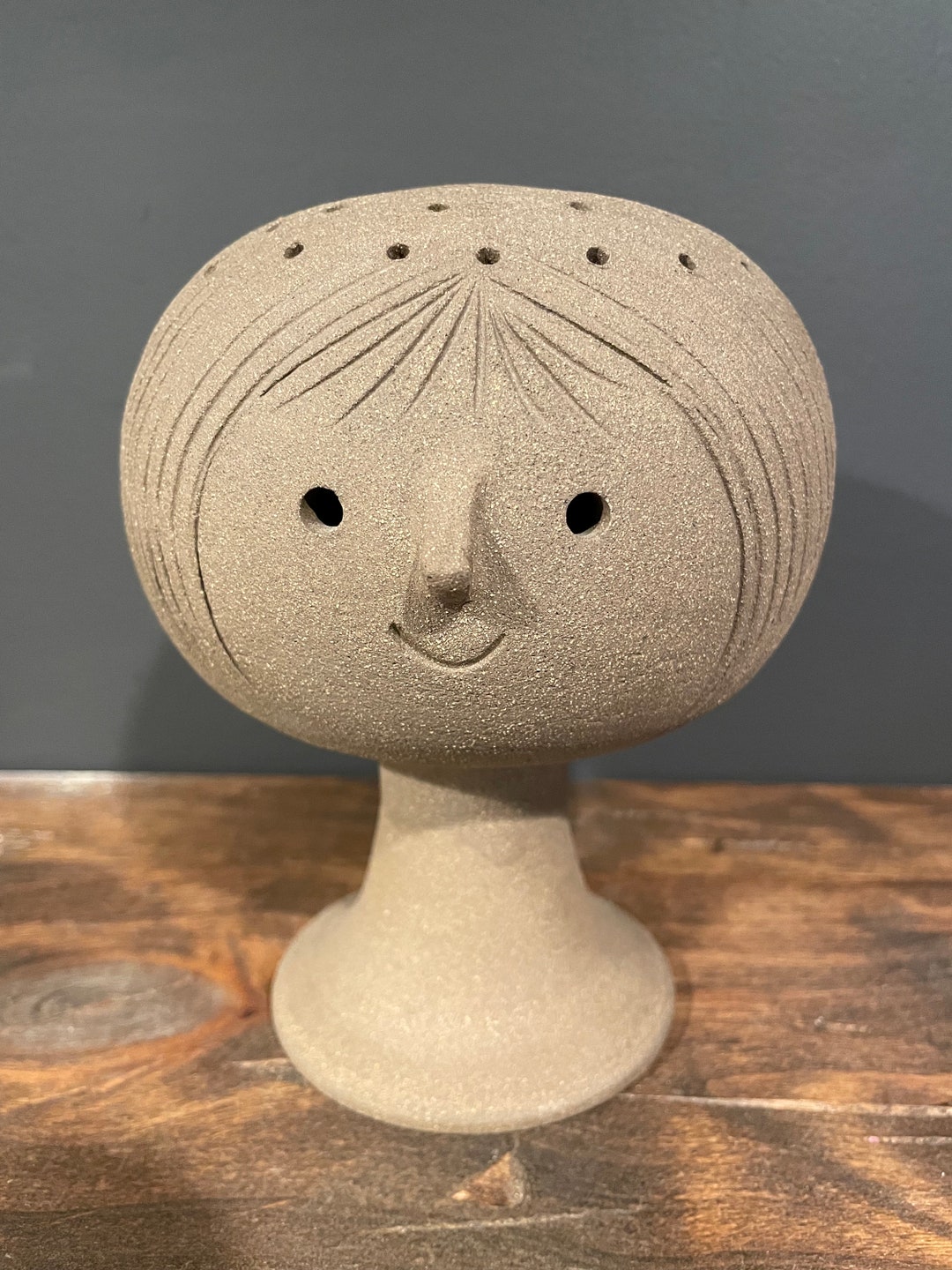 Vintage Rosemary Taylor Pottery Head: Signed Scandinavian Modern Art, 6 ...