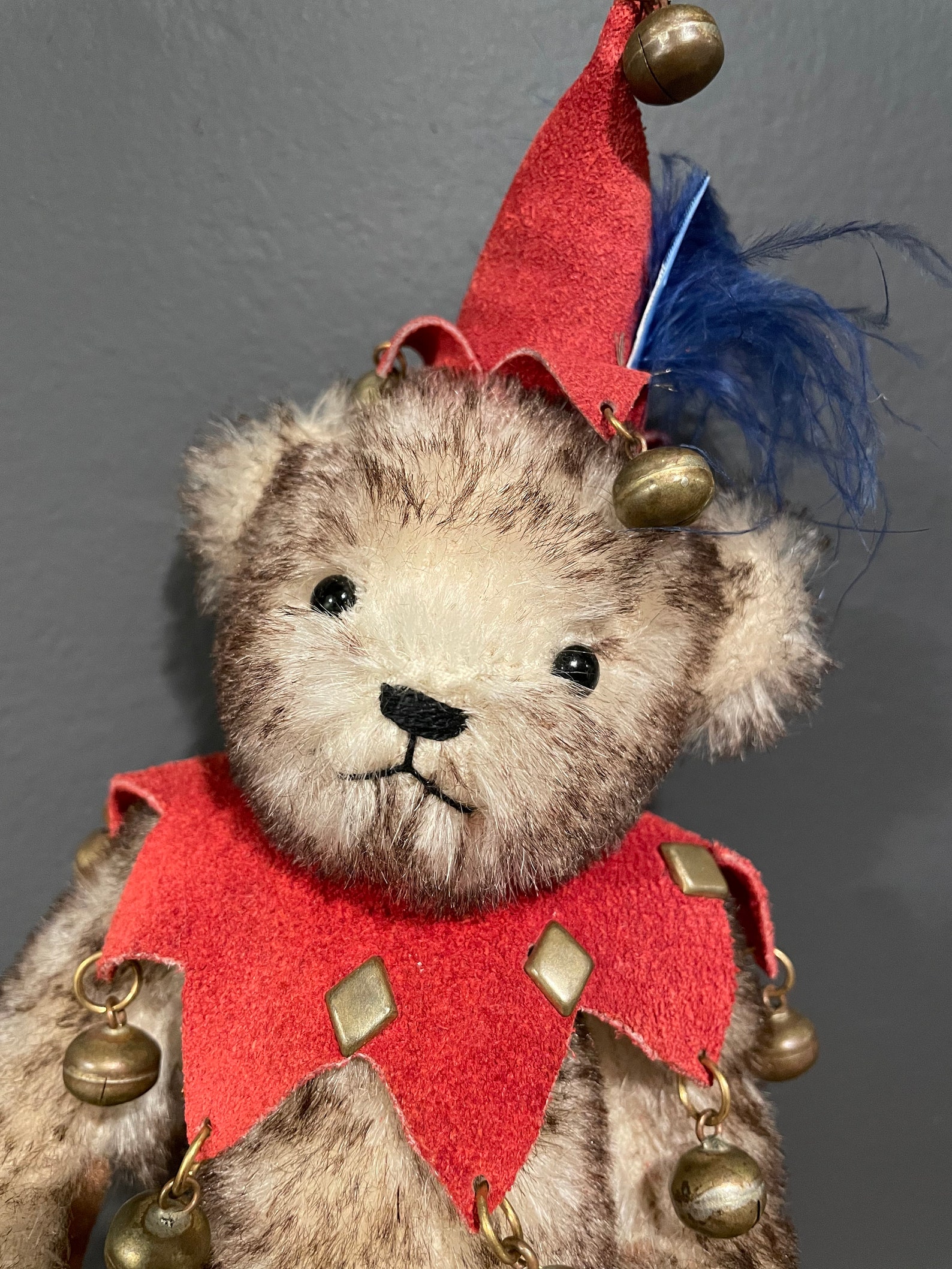 Vintage Teddy Bear in Jester Outfit, Nashville Indiana Bearcraft ...