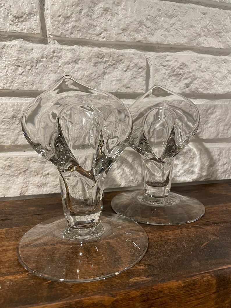 Vintage Cambridge Glass Pristine Pattern Calla Lilly Candle - Etsy