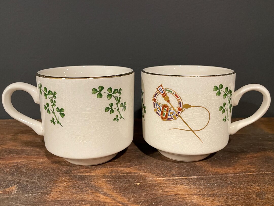 Vintage Irish Porcelain Pair of Tea Cups, Arklow Studio Kraft, Made in ...