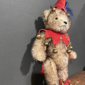 Vintage Teddy Bear in Jester Outfit, Nashville Indiana Bearcraft ...