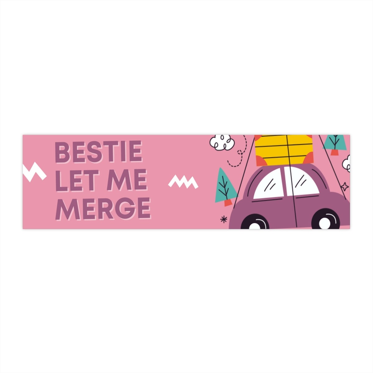 Bestie Let Me Merge Bumper Sticker - Etsy