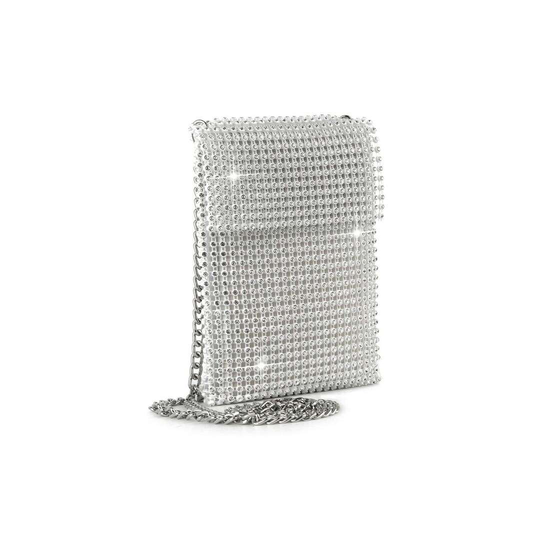Rhinestone Metal Mesh Cell Phone Crossbody - Etsy