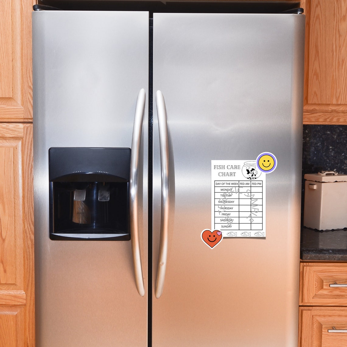 Printable Fish Feeding Chart, Children's Fish Feeding Chart, Pet Chart ...