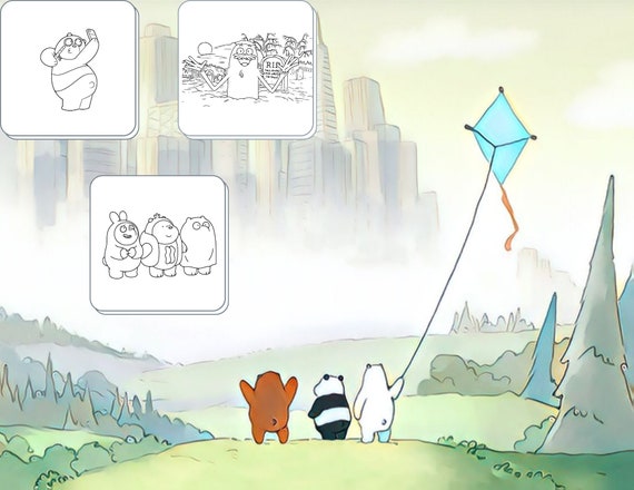 Bare Bears Coloring Pages